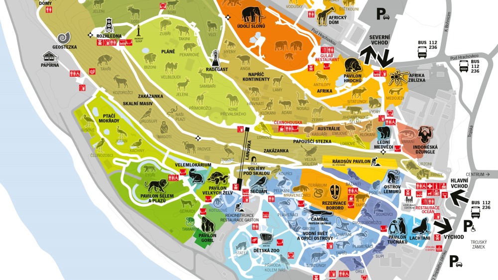 Mapa Zoo Praha