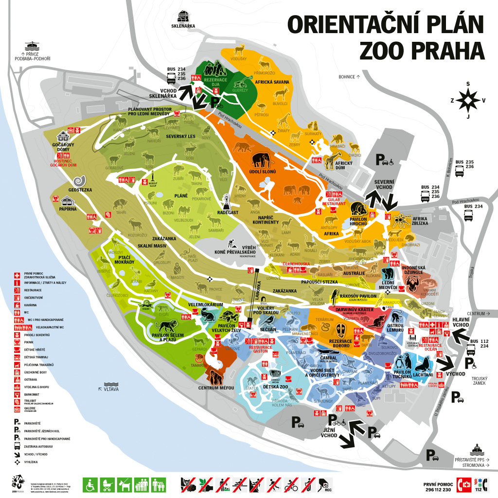 Mapa Zoo Praha