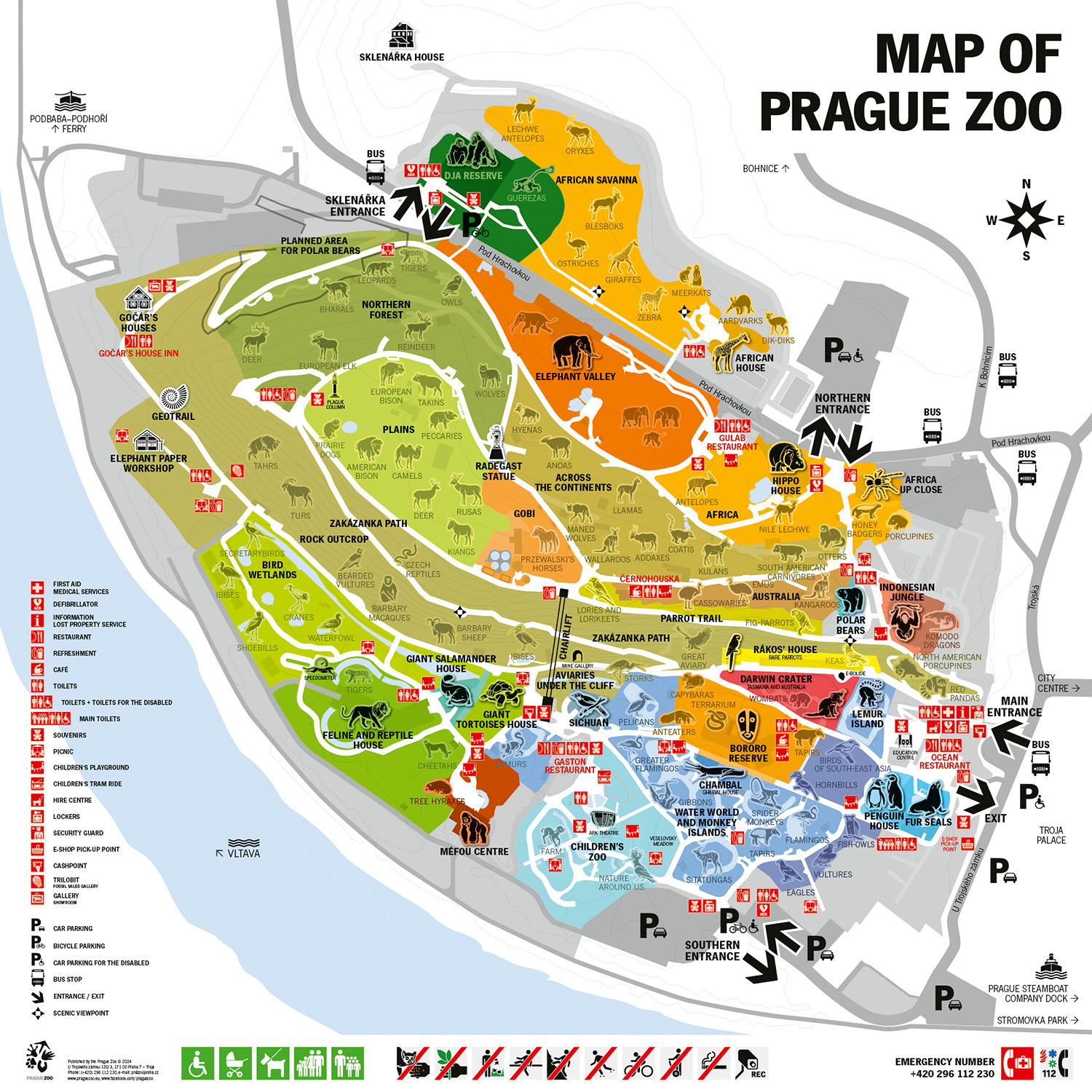 Prague Zoo map