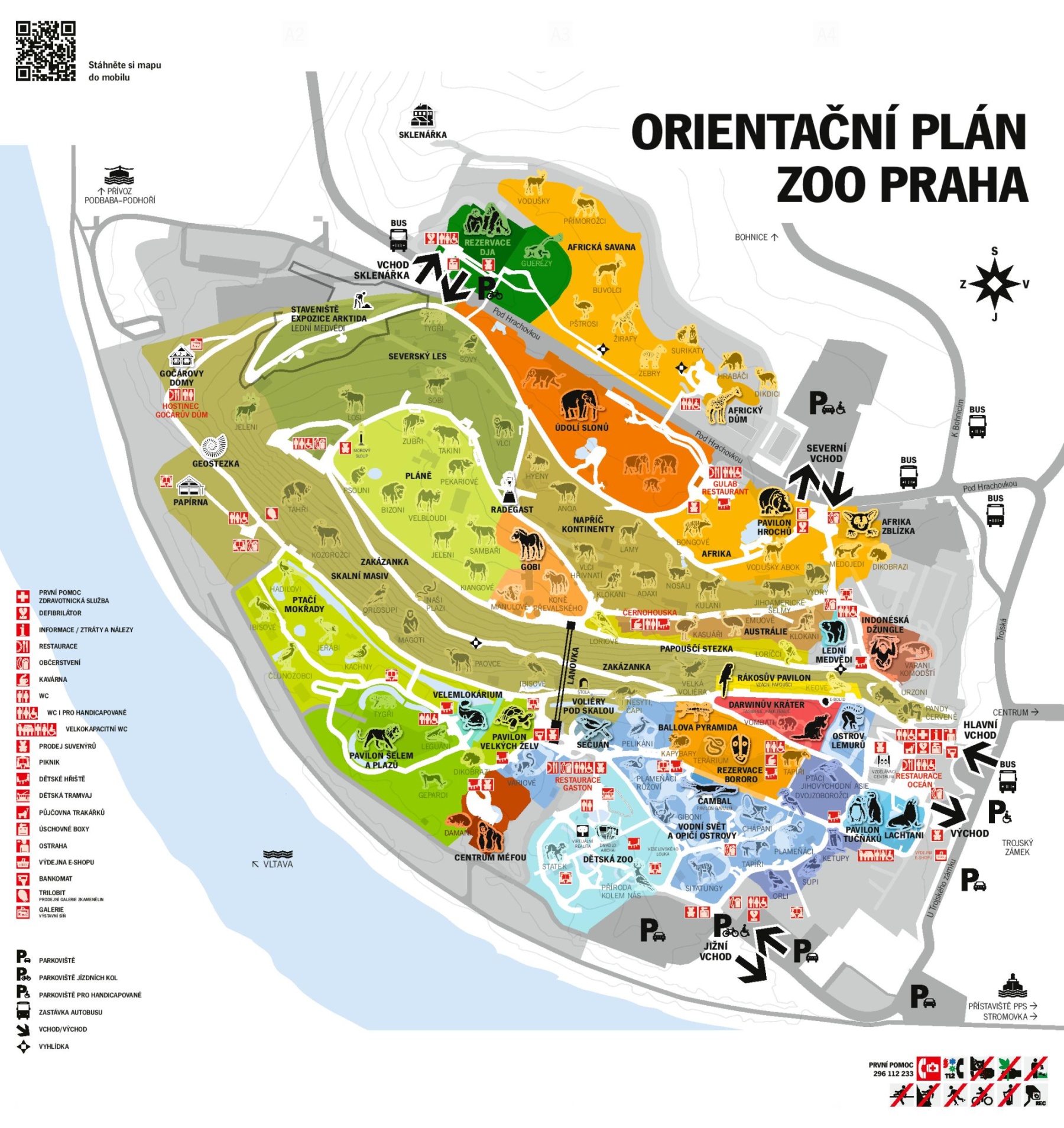 Mapa Zoo Praha
