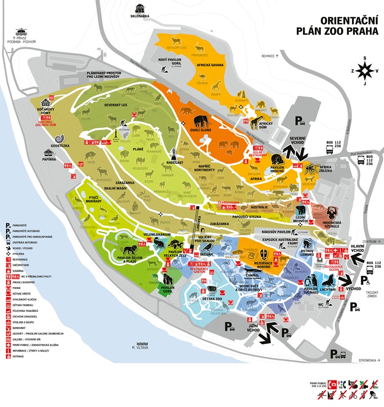 Mapa Zoo Praha